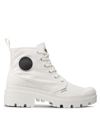 Palladium Schn&uuml;rstiefeletten Pallabase Twill 96907-116-M Wei&szlig;