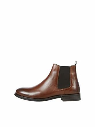 Jack & Jones Homme Jfwargo Leather Chelsea Sn Bottine, Cognac, 41 EU
