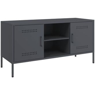 vidaXL Meuble tv anthracite 100,5x39x50,5 cm acier Vidaxl