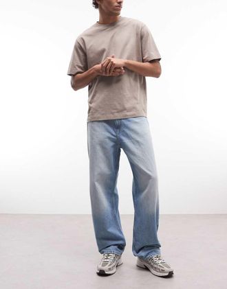 Weekday Galaxy - Jean baggy ample - Bleu d&eacute;lav&eacute;