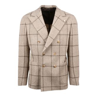 Luigi Bianchi Mantova Doppelreihiger Blazer - - Jackets - Herren - Beige - M