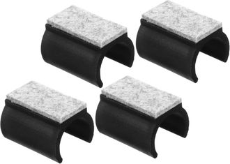 Angoily Möbelgleiter Filzgleiter Bodenschoner Stuhl Filzgleiter U-förmig Geräuschdämpfend Verschleißfest Schwarz 19mm 4 Stück Für Hartholzböden Stuhlbeinschut