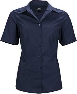 James & Nicholson Femme Chemisier de qualit&eacute; en Tissus m&eacute;lang&eacute;s (XL, Marine)