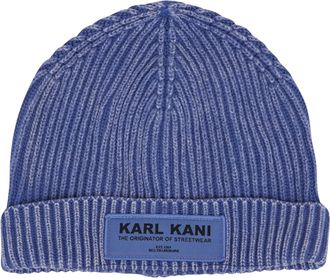 Karl Kani Unisex KA234-023-2 KK Woven Bold Washed Beanie Dusty Blue, one Size