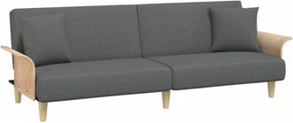 vidaXL Schlafsofa mit Armlehnen Dunkelgrau Stoff vidaXL