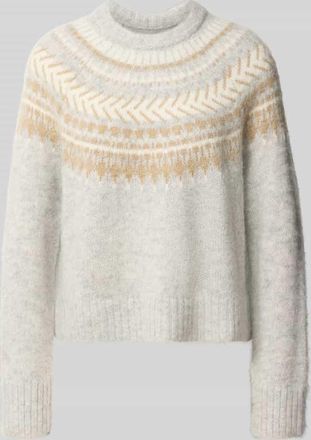 Barbour Pullover aus Alpaka Wolle mit Jacquardstruktur