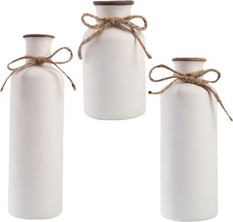 BESPORTBLE 3 St&uuml;ck Keramikvasen Wei&szlig; Schlichte Tischvasen f&uuml;r Trockenblumen Kleine Heimdekorationsvase Moderne Blumenvase f&uuml;r Wohn und Esszimmer