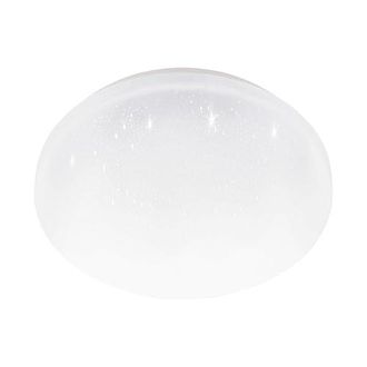 Eglo LED Deckenlampe Pogliola, Deckenleuchte mit Kristall-Effekt und Dip Switch, Lampe Decke K&uuml;che, Metall und Kunststoff in Wei&szlig;, warmwei&szlig;, neutralwei&szlig;, k