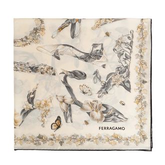 Ferragamo Eden Schuh Seiden-Tuch - - Accessories - Damen - Beige - ONE SIZE