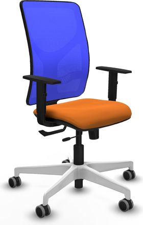 Piqueras y Crespo Schreibtischstuhl mit Armlehnen, h&ouml;henverstellbare Lendenwirbelst&uuml;tze, ausgestattet mit Syncro/Traslack und Schneideschaum, mit Rollen 65 mm, Parkett,