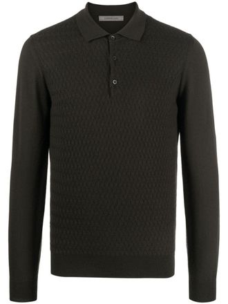 Corneliani Poloshirt aus Schurwolle - Grün