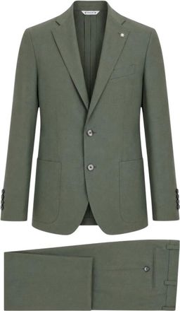 Manuel Ritz Homme, Costumes, Vert, Taille: M Costumes crois&eacute;s