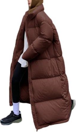 ORANDESIGNE Manteaux Duvet Femme Doudoune Longue Manteau Hiver Manteau Zipp&eacute; &eacute;pais Chaud Parka Blouson avec Capuche Fourrure Grande Taille Duvet en Coton H-Bourgo