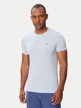 Tommy Jeans T-Shirt Jersey DM0DM04411 Hellblau Slim Fit