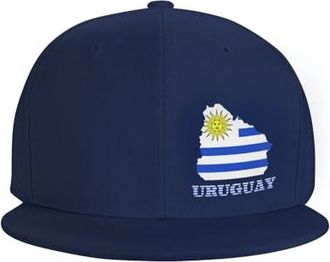 Generic Drapeau De LUruguay Carte De LUruguay Femme Homme Strapback Cap Snapback Casquette De Baseball Protection Solaire Chapeaux Pare-Soleil pour Trucker Ad