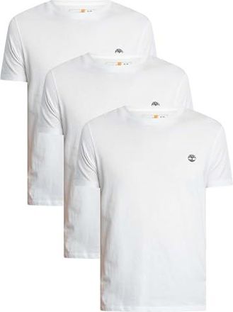 Timberland Homme Lot De 3 T-Shirts Slim Dunstan River, White, XL
