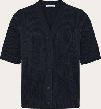 Knowledge Cotton Apparel Damen vegan Strickjacke Night Sky Navy