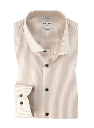 Olymp Herren Hemd beige gestreift