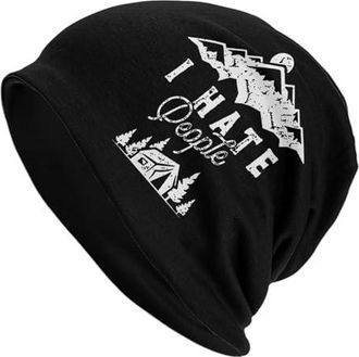 Generic Femme Homme Bonnet dhiver Je D&eacute;teste Les Gens Qui Campent. Bonnets Tricot&eacute; Mode Hiver Chapeaux Doux Bonnets De Ski pour Hiver Patinage Quotidien