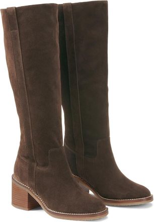 La Redoute Collections Bottes À Talon Large En Cuir Suédé