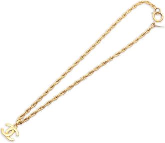 Chanel collier à pendentif logo CC (1986-1988) - Or