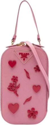 Prada Sac bandouli&egrave;re pour t&eacute;l&eacute;phone Pre-owned - Femme - Pre-owned - Rose - Taille: ONE Size