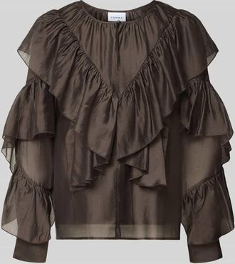 Comma Regular Fit Bluse aus Lyocell-Mix