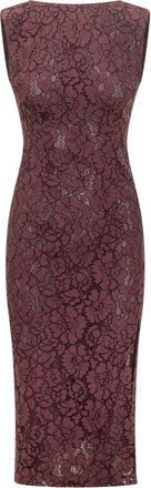 Pinko Pinko, Femme, Robes, Rouge, Taille: 40 FR Drupa Lace Midi Dress