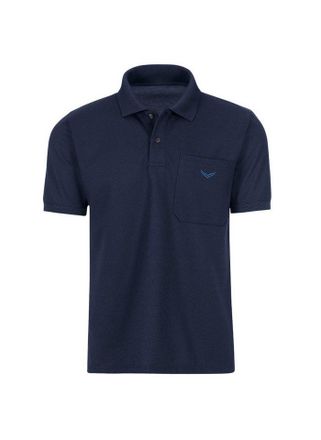 Trigema Poloshirt TRIGEMA Polohemd mit Brusttasche (1-tlg)