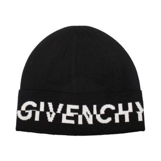 Givenchy Split Logo Wollm&uuml;tze - - Accessories - Herren - Schwarzk - ONE SIZE