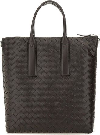 Bottega Veneta Unisex Tote Bag North-South Brown Calfskin Handbags Hand