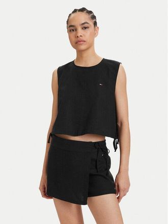 Tommy Jeans Top DW0DW22779 Schwarz Regular Fit