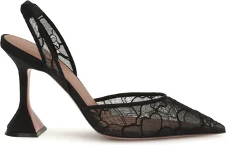 Amina Muaddi Holli Slingback Sandal - Black