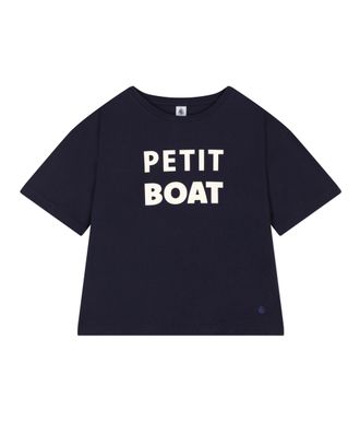 Petit Bateau Damen Kurzärmeliges T-shirt, Blau Smoking, M