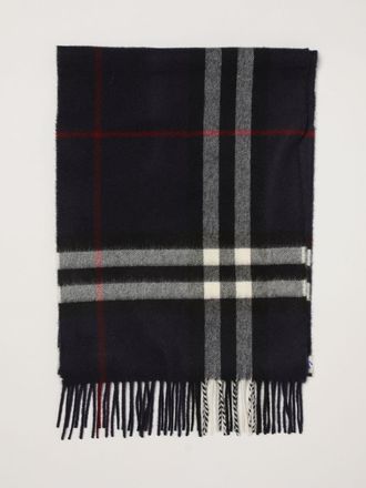 Burberry &Eacute;charpe &agrave; carreaux en pur cachemire avec bords frang&eacute;s