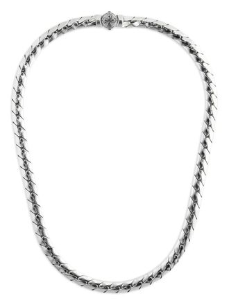 Emanuele Bicocchi collier Herringbone en chaîne à logo - Argent
