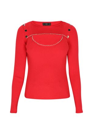 Faina Pullover Frauen Rot