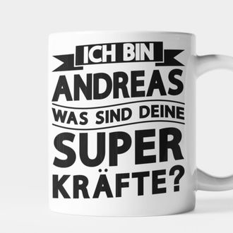 Generic Andreas Tasse Name Geschenk Vorname Geburtstag Pers&ouml;nlicher Name Rufname - ich bin Andreas was sind deine Superkr&auml;fte? Kaffeebecher