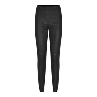 Mos Mosh Stretch-Lederleggings in Schwarz - - Trousers - Damen - Schwarzk - 2XL
