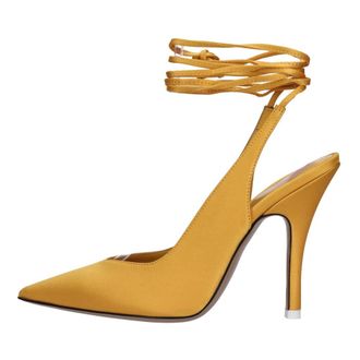The Attico Femme, Chaussures, Jaune, Taille: 36 EU Escarpins Slingback Venus en Satin