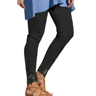 Generic Jean Large Court Femme Pantalons Polaire Fitness Patte Paillette Classe Resille Homewear Ethnique Joy Trois Complet C&ocirc;t&eacute; W28 Brun Boutons Coup&eacute; Fourru