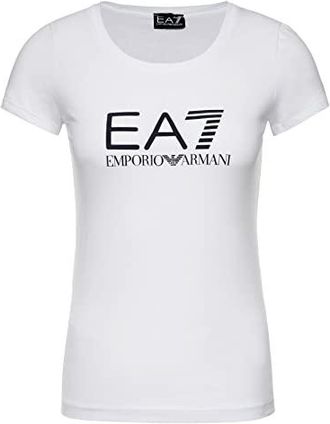Emporio Armani EA7 8NTT63 TJ12Z T-shirt à manches courtes col rond, Blanc, X-Large