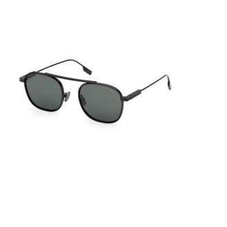 Ermenegildo Zegna Homme, Accessoires, Noir, Taille: 53 MM Orizzonte I Metal Lunettes de soleil