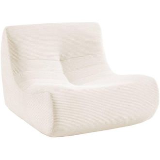 Sweeek Sessel ohne Armlehne mit Cordbezug 1 Person, Cord, Creme