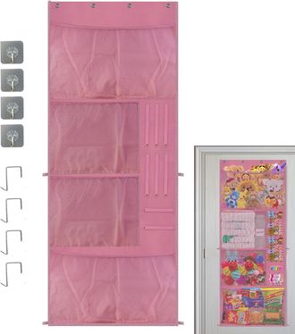 Generic Pl&uuml;schtier Aufbewahrung - &Uuml;bert&uuml;r Gro&szlig;e Kapazit&auml;t Mit Haken - &Uuml;ber-T&uuml;r Pl&uuml;schtier Aufbewahrungsorganizer,F&uuml;r Kinder Puppen Snacks Haaraccessoires Schl