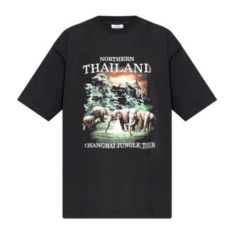VETEMENTS Bedrucktes T-Shirt - - Tops - Herren - Schwarzk - XS