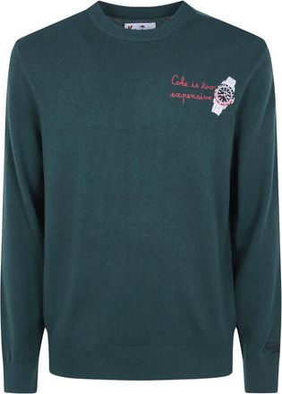 MC2 Saint Barth Pull Col Rond Heron Light Embry - Homme - Pulls - Vert - Taille: XL