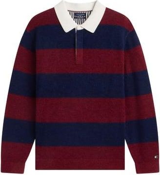 Tommy Hilfiger Pull col polo boutonn&eacute; &agrave; rayures