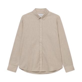Les Deux Desert Shirt Klassisches Button-Down-Hemd - - Shirts - Herren - Beige - S