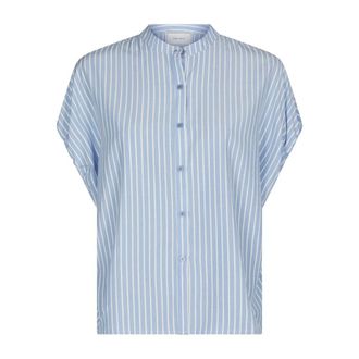 Neo Noir Englana Streifenbluse - - Blouses & Shirts - Damen - Blau - S